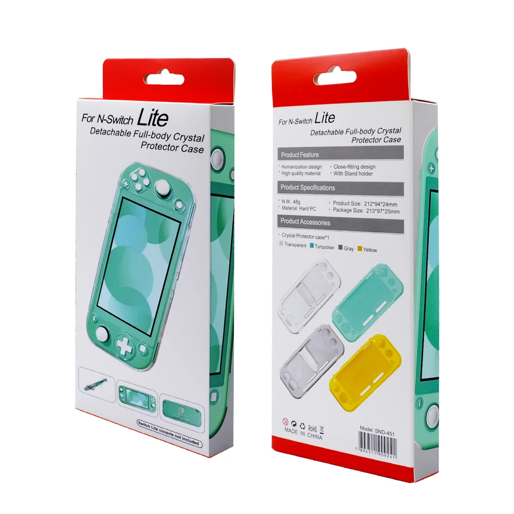Clear Crystal Case For Nintendo Switch Lite With Kickstand Protective ...