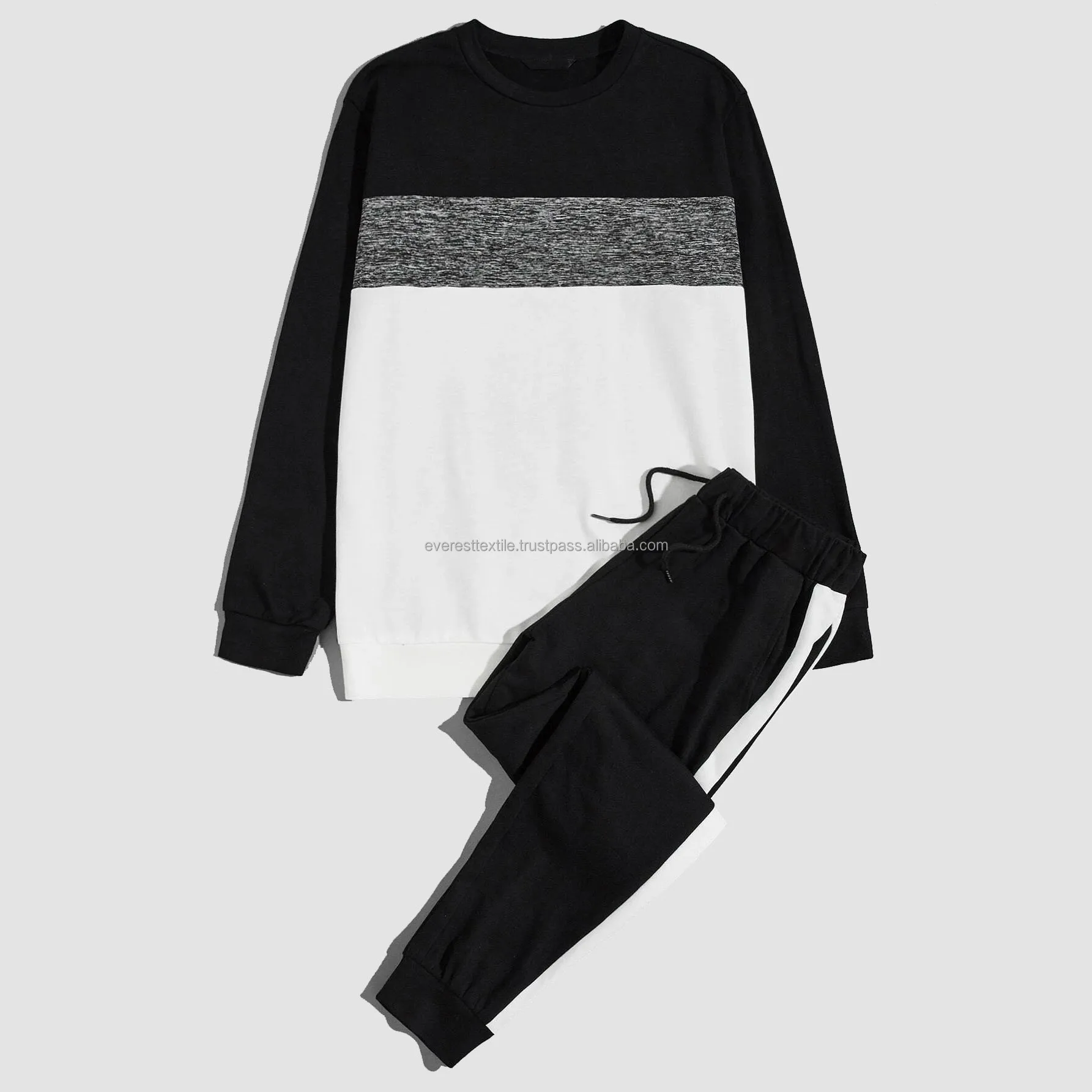 Custom Tracksuits For Men's Beautiful Color Block Purple And Yellow ...