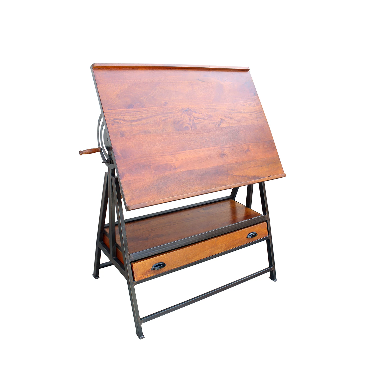 French Industrial Architect Drafting Table Modern Rustic Industrial ...