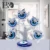 H&d Chinese Feng Shui Decoration Blue Evil Eye Owls Bendable Branches ...