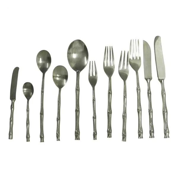 Smooth easy cleaning flatware restaurant silverware spoon and fork set ...