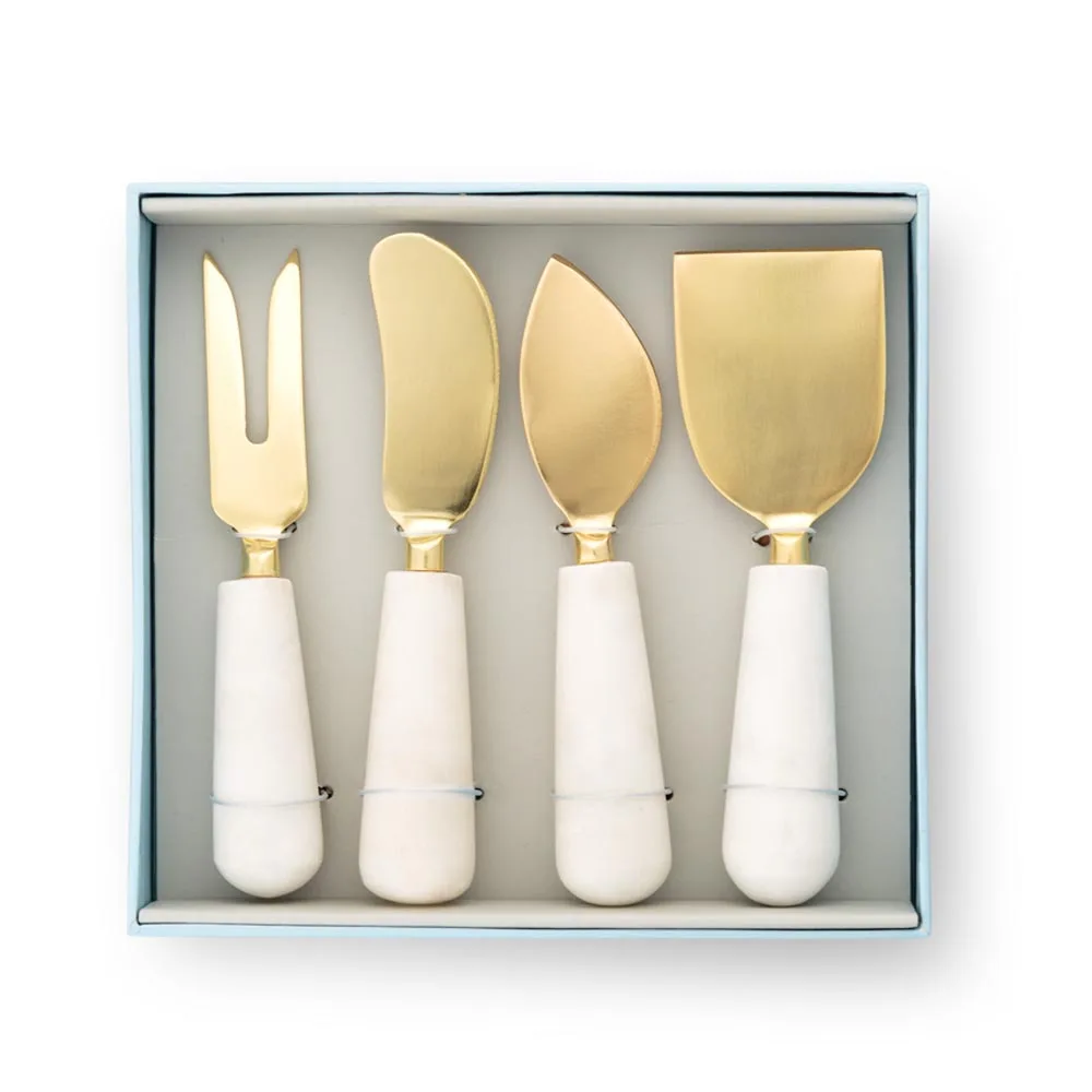 Gold Stainless Steel Flatware Leaves With Stem Handle Cheese Slicer And ...