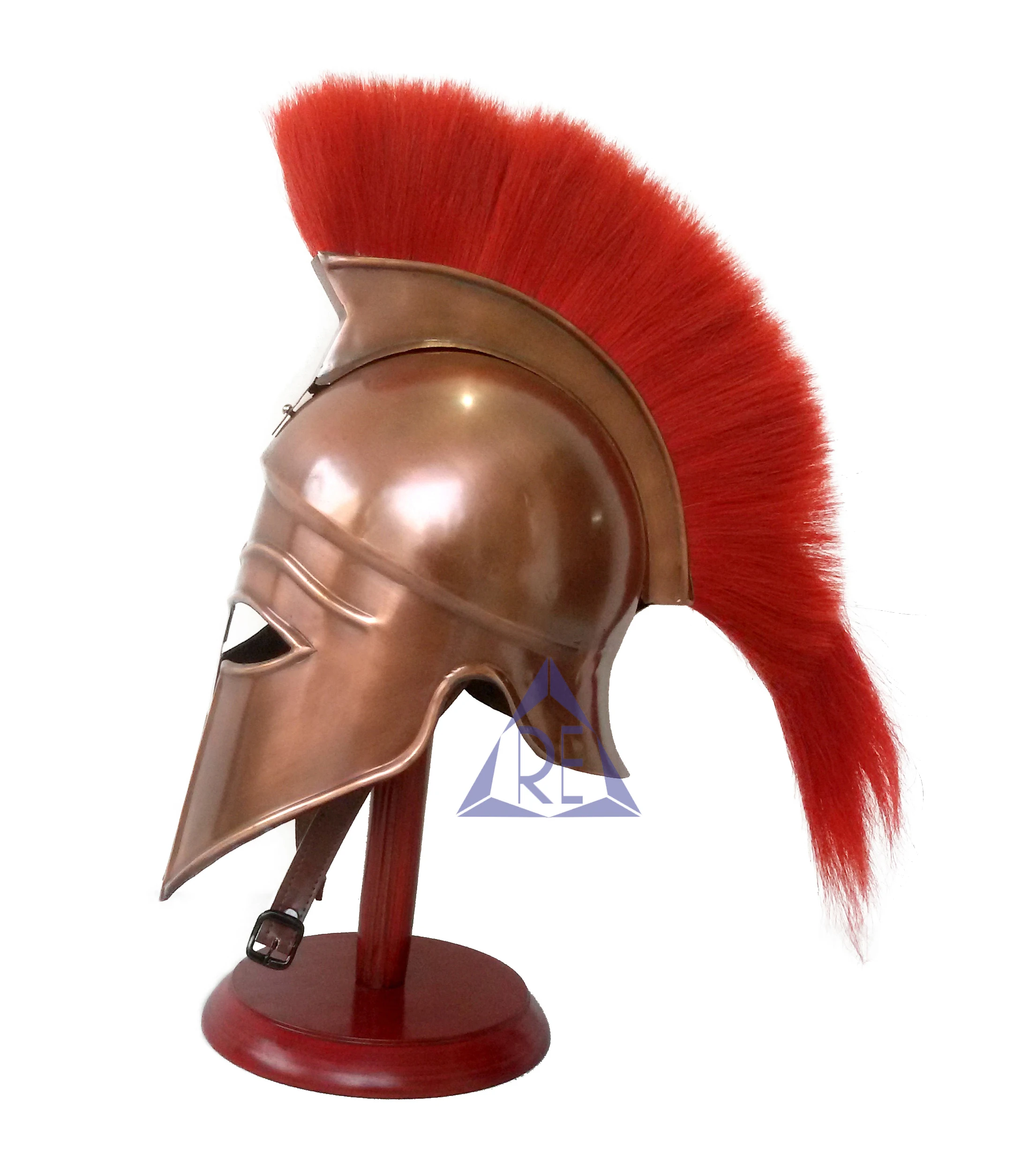 Medieval Corinthian Helmet With Custom Red Plume Metal Greek Spartan ...