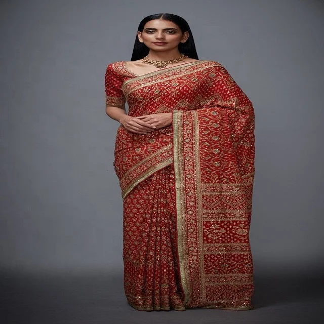 Heavy Embroidery Work Border Lace Saree For Ladies Party Wear Low Price ...