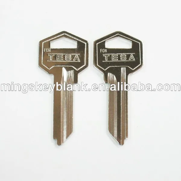 High Quality TE1/TE8I Brass Key Blank with Nickel Plated Finish