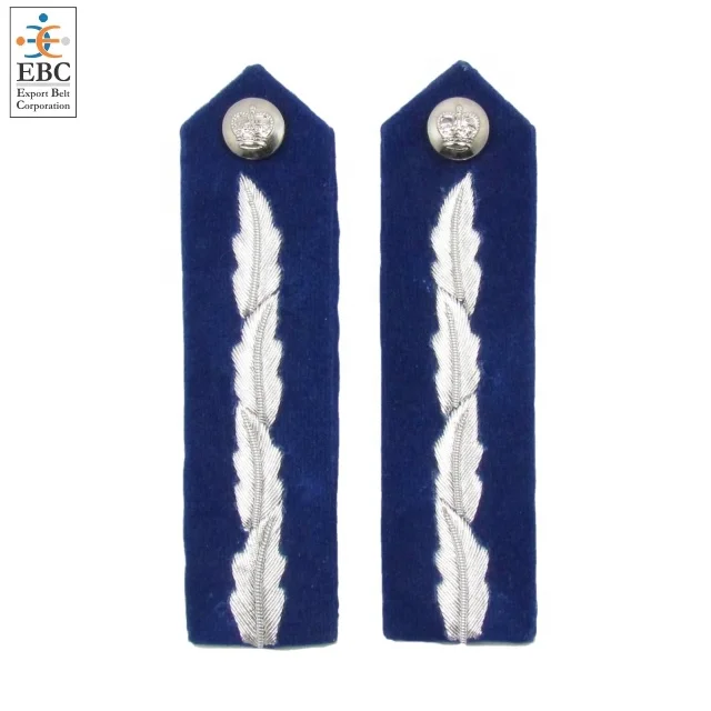 Oem Uniform Gorgets Collar Patch 4 Oak Leaf Silver Embroidery Or Dark ...