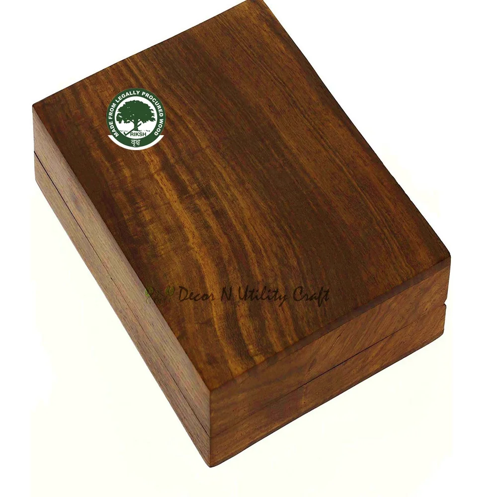 Vintage Life Wooden Playing Card Box Premium Wooden Game Set Perfect ...