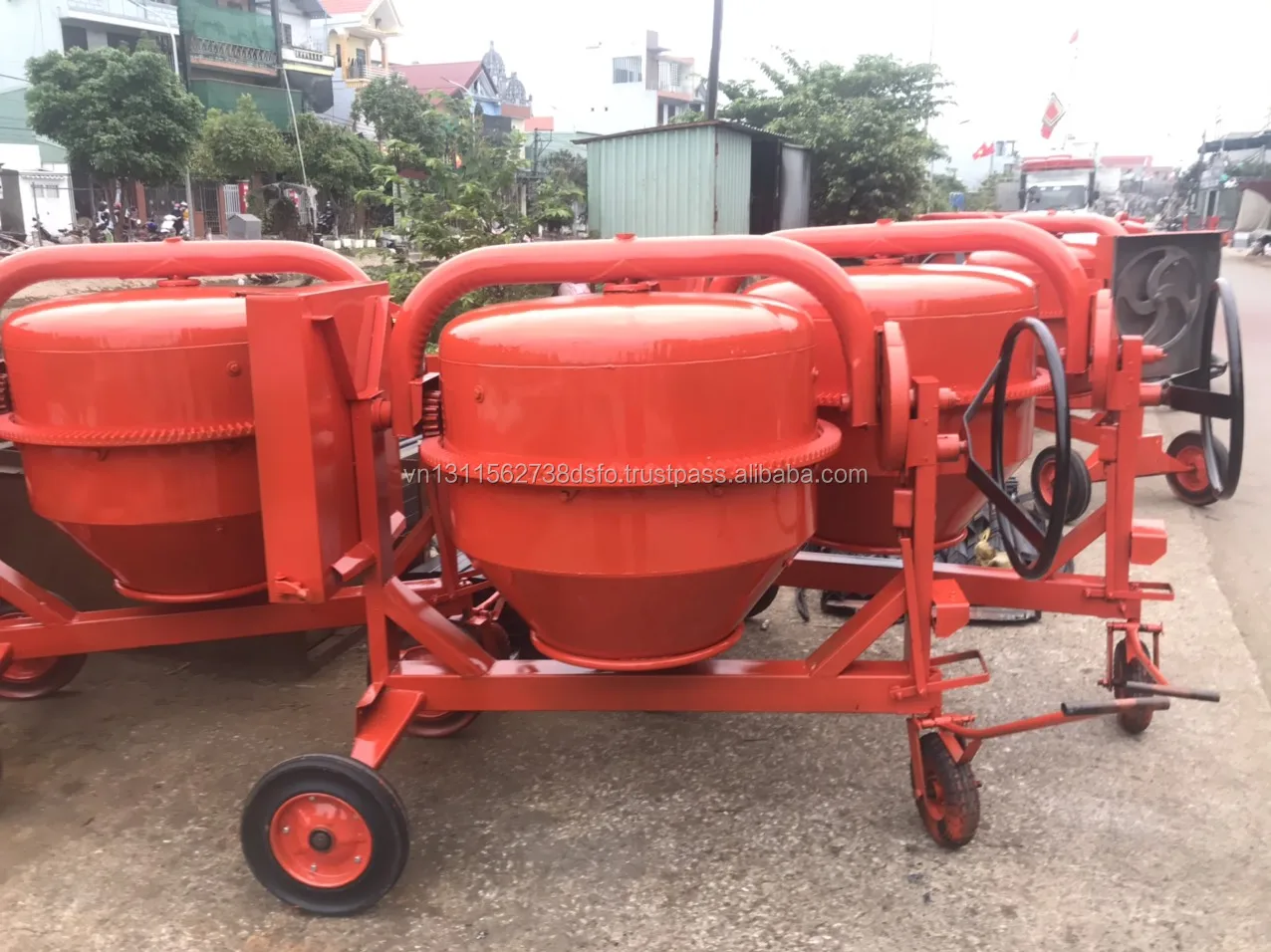 Mini Concrete Mixer 450l With Motor Single-phase 1.5kw 2.2kw 3kw Power ...