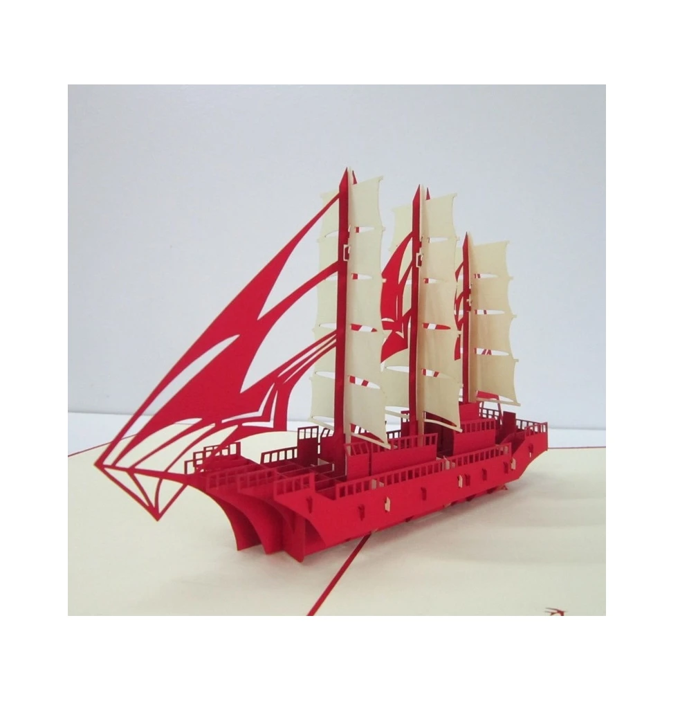 Custom Big Boat 3D Pop up Model for Greeting Card from Vietnam HMG ...