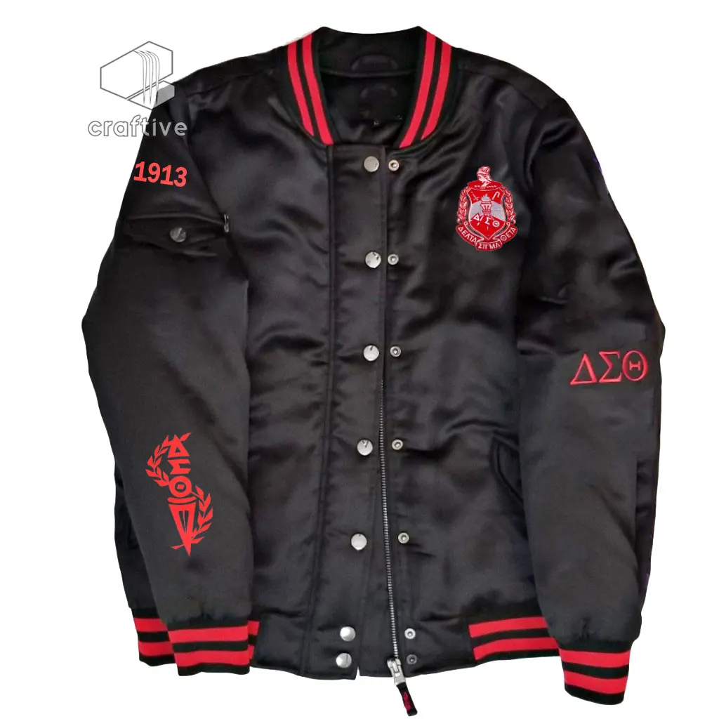 Custom Dst Jacket With Logo Patches - Buy Dst Sorority,Dst Jacket,Dst ...