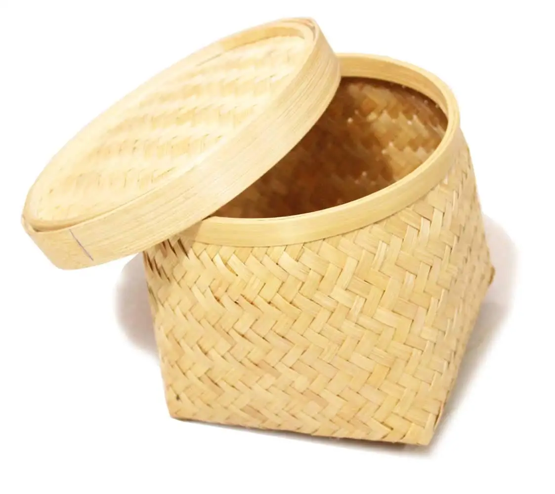 Bamboo Round Box With Lid Wooden & Bamboo Boxes Gift Storage Box For ...