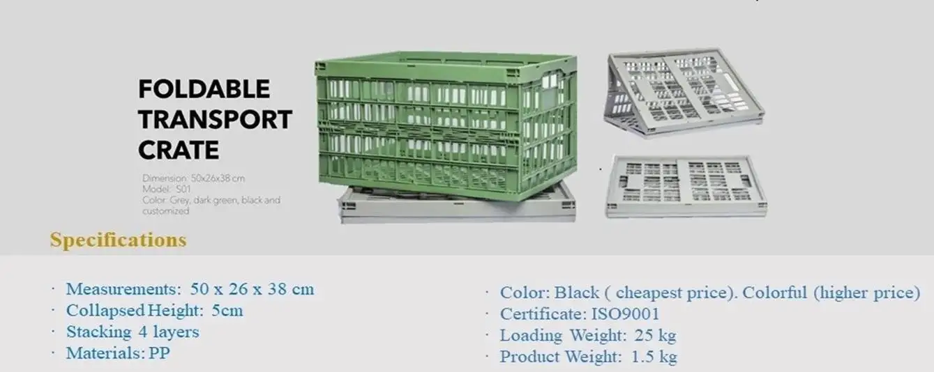 Transparent Folding And Collapsible Storage Pp Plastic Box Plastic ...