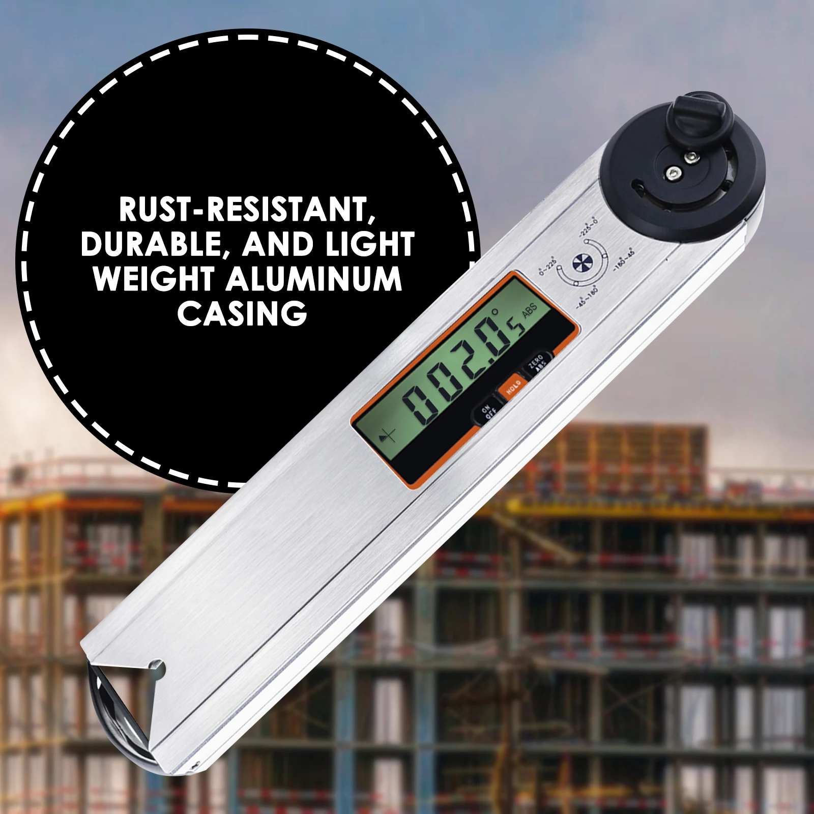 Multifunction Waterproof Digital Angle Finder - 360° Protractor