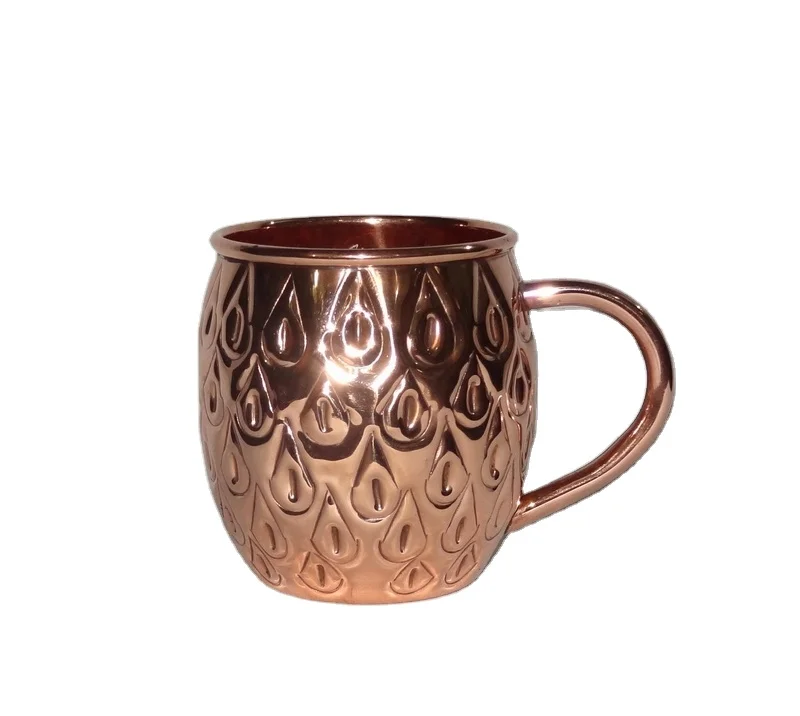 Solid Copper Bar Mug With Gold Handle For Home Usage And Kitchen 250 Ml ...