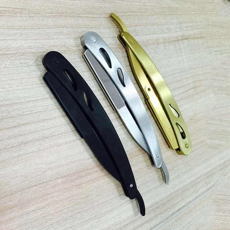 Premium Quality Customize Logo Beard Straight Razor Folding Stainless ...