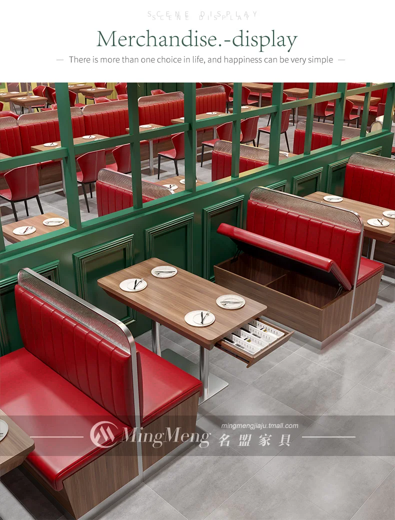Customize Wooden Restaurant Storage Booth Table With Drawers Seating ...
