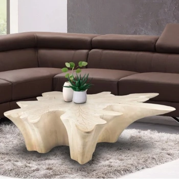 Bleached Full White Teak Stump Star Teak Root Coffee Table From ...