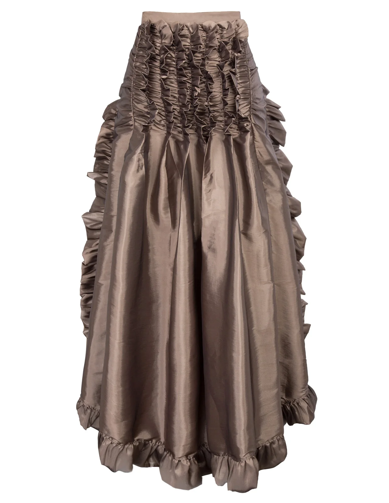 Steampunk Retro Victorian Beaver Punk Lace Up Ruffle Pencil Skirt for ...