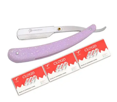 Straight Plastic Handle Foldable Sharp Blade Razor Stick For Men Women ...