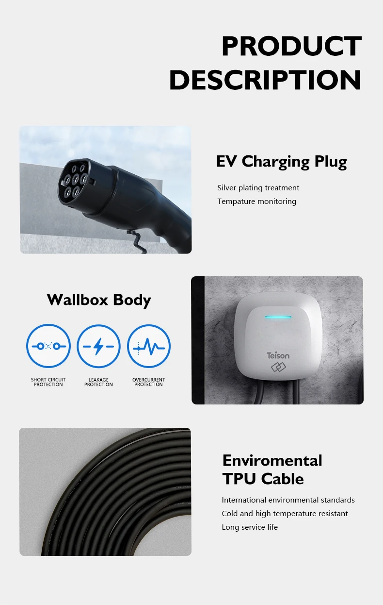 Teison Factory 22kw Electric Vehicle Car Charging Station Level 2 Ev ...