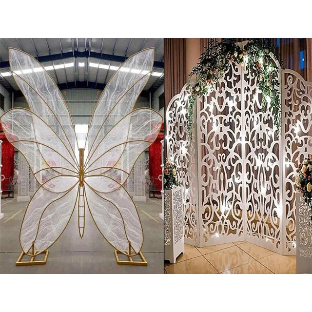 New Metal Backdrop for Wedding Stage Wrought Iron Butterfly Backdrop ...